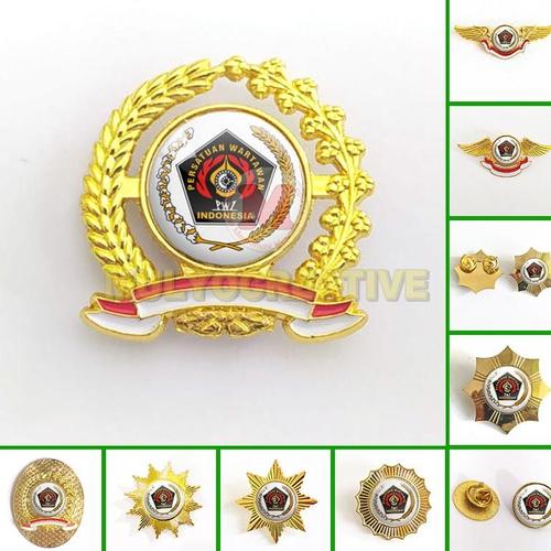 Jual Pin PWI Pin Bros Wing Logo Persatuan Wartawan Indonesia - Padi dan ...