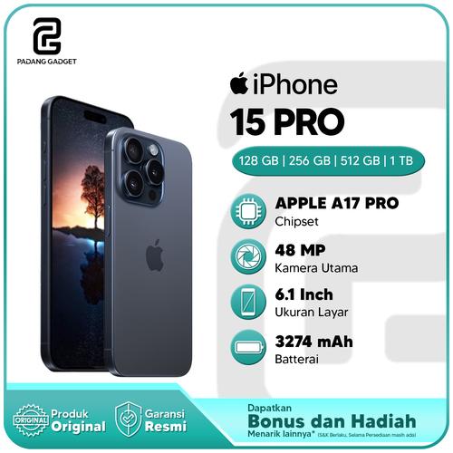 Jual Apple iPhone 15 Pro Garansi Resmi 128GB 256GB 512GB 1TB - White Titanium, 128GB - Kota ...