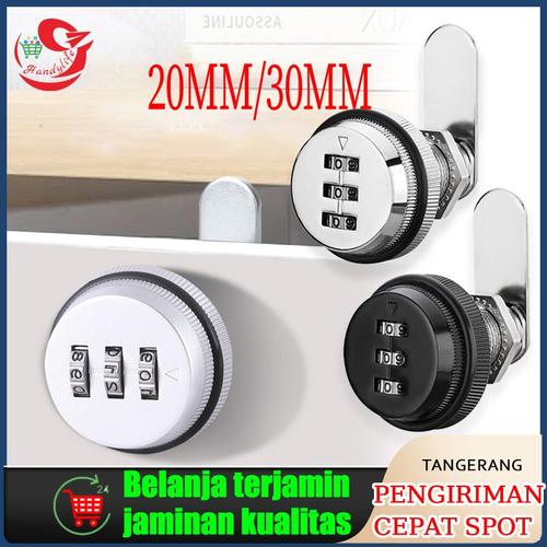 Jual Cam Lock Gembok Kabinet Kombinasi 3 Digit Kunci Camlock Locker ...