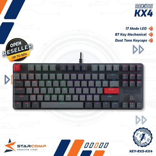 Jual Rexus KX4 Heroic Mechanical Gaming Keyboard TKL 87 keys Wired ...