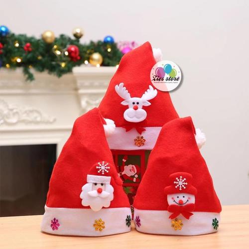 Jual TJH-16 Topi Natal Anak Anak / Topi Merry Boneka / Topi Santa Claus ...