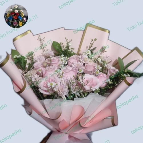 Jual hand bouquet bunga mawar asli fresh, Anniversary/wisuda/Ultah ...
