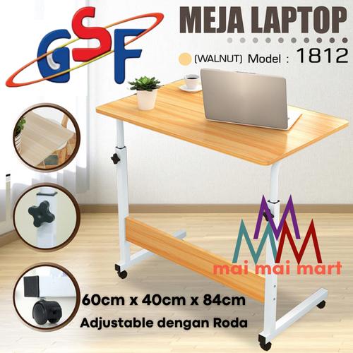 Jual Meja Laptop Portable Meja Belajar Roda Adjustable Meja Kerja GSF ...