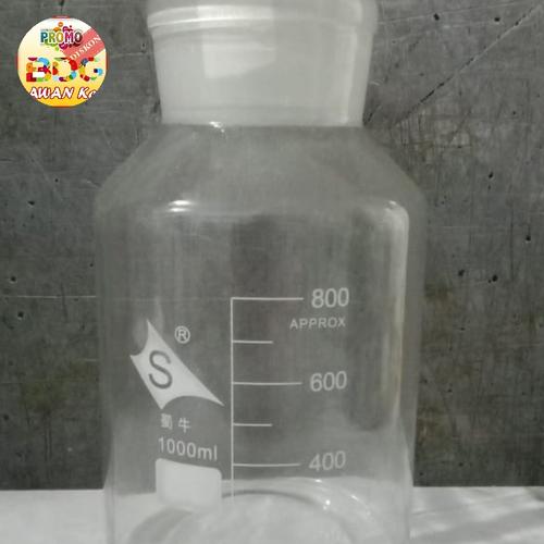 Jual Botol Reagent Clear Amber 1000ml 1000 ml mulut besar RRC LOGO ...