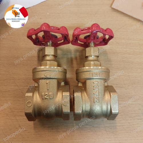 Jual GATE VALVE KITZ 1" INCH KUNINGAN ASLI 100% Brass 125 DN 25 - Jakarta Barat - jaya prima ...
