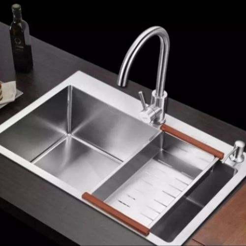 Jual kitchen sink valpra 7545 komplit set kran tarik stainless ...