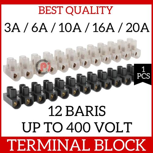 Jual Terminal Listrik Block Krustin 3A 4A 6A 10A 16A 20A 12 Baris Per ...