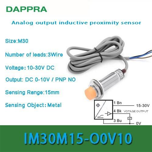Jual IM30M15 M30 15mm PNP NO 0V Ke 10V Analog output proximity Sensor ...