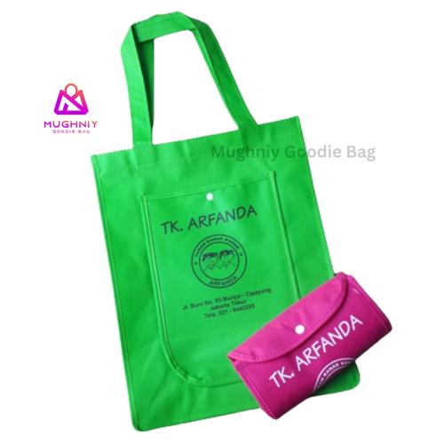 Jual Tote Bag lipat cusom / Tas Promosi Model Lipat Custom / Foldable ...