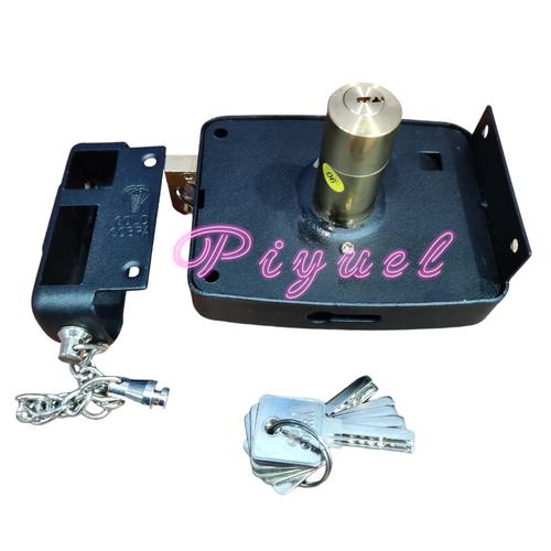 Jual Kunci pintu besi otomatis hitam, rim lock black cobra - Kota ...