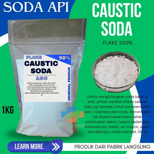 Jual SODA API ASLI 100% / CAUSTIC SODA FLAKE 1KG / NaOh 1kg - Jakarta ...