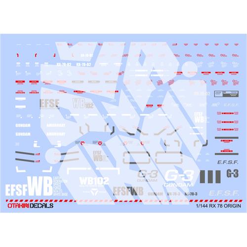 Jual RX 78-2 ORIGIN PRE CUT DECAL SKALA 1/100 - Kab. Sleman - Otakiri ...