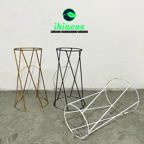 Promo STANDING POT BESI DUDUKAN VAS MINIMALIS DEKORASI WADAH POT ...