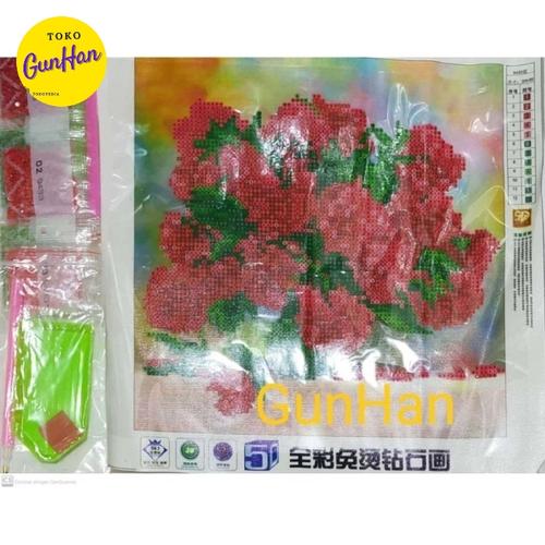 Jual Diamond Painting 5D Bunga (gambar sudah lengkap dengan alatnya ...