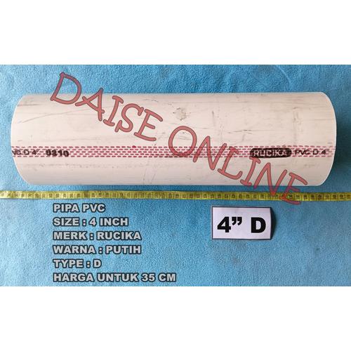 Jual PIPA PVC 4 INCH TYPE D RUCIKA PUTIH (35 CM) - Kab. Sidoarjo ...