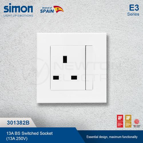Jual Simon E3 Stop Kontak AC British Socket 13A - White Putih - Jakarta ...