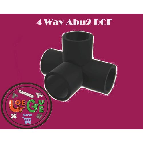 Jual sambungan konektor fitting tee elbow pipa pvc 4 way arah 1/2 ,3/4 inch - ID 12 mm 4Way ...