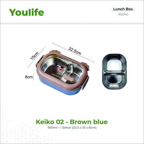 Jual Youlife - Keiko Lunch Box / Kotak Bekal Makanan Stainless / Wadah ...