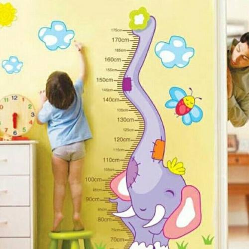 Jual wallsticker 60x90/wallstiker trans XY1135-GROW UP PURPLE ELEPHANT ...