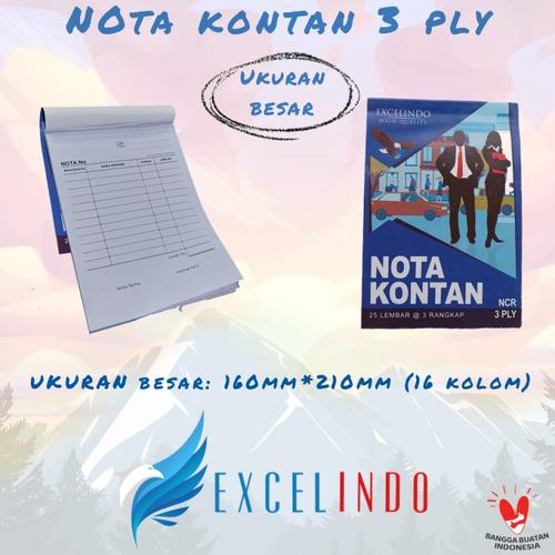 Jual Buku Nota Kontan 3 ply NCR UKURAN BESAR merk Excelindo - Kota ...