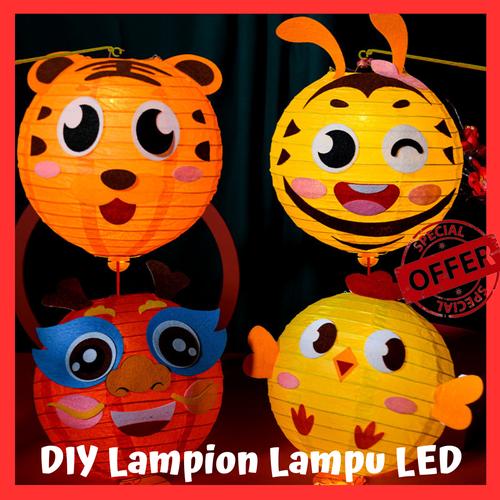 Promo DIY LAMPION LAMPU LED kertas gantung diy mainan edukasi anak ...