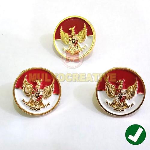 Jual Pin Garuda Background Bendera Merah Putih Bulat Pengait Paku ...