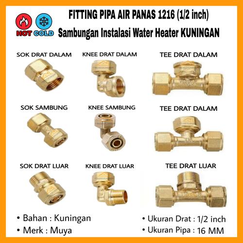 Promo Fitting sambungan pipa air panas Sok Te sambung instalasi water heater - TEE SAMBUNG, 3/4 ...