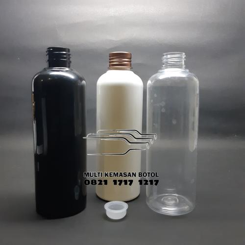 Jual Botol Plastik 250ml Boston Round - Tutup Almunium - Botol Bening ...