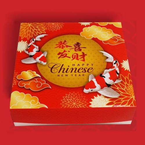 Jual kardus kotak hampers imlek box cake imlek dus kue imlek 24x24x10 ...