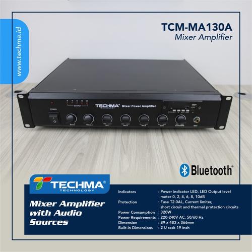 Promo Mixer Power Amplifier 130Watt Techma TCM-MA130A built-in USB,SD ...