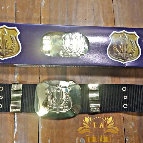 Jual ikat pinggang kopel logo satpam warna hitam PDH PDL bisa di braso ...