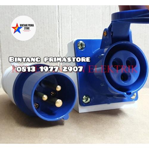 Jual Set Socket Surface Mounting + Plug Mounting 3P 16A 220V Fort CEE ...