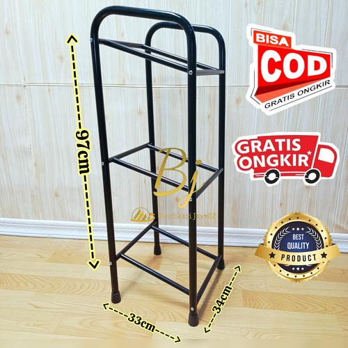 Promo rak galon air aqua 3 susun ekonomis bahan full besi kuat dan ...