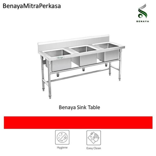 Jual Meja Sink 3 Lubang / Meja Cuci 3 Lubang - 240 x 60 x 85 - Kab ...