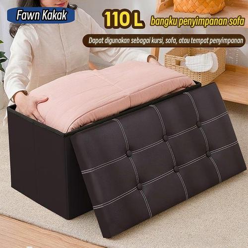Promo Leather Storage Box Kotak Sofa Kotak penyimpanan Kursi Serbaguna ...