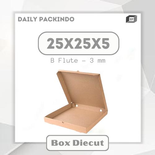 Jual Kardus/Dus/Packaging Box Pizza Diecut Ukuran 25X25X5 Cm Polos Baru ...