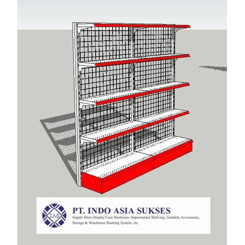 Jual Rak Gondola / Rak Minimarket Wall T.180cm 1 Unit Start 1 unit ...