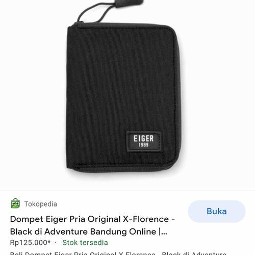Jual Eiger Florance Dompet lipat Hitam Original - Kab. Bandung ...