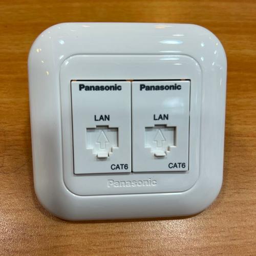 Jual soket data panasonic cat 6 double WEJ24886 panasonic outlet data ...