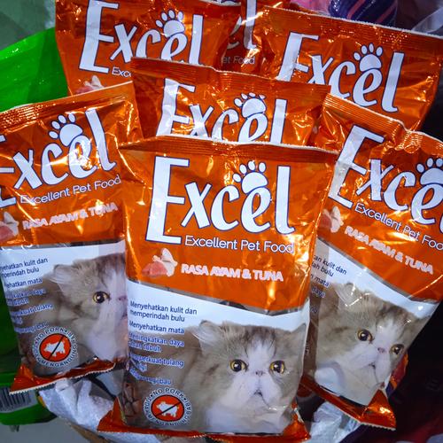 Jual Excel Cat Chicken & Tuna adult kemasan 500gr- Excel Kible Segitiga ...