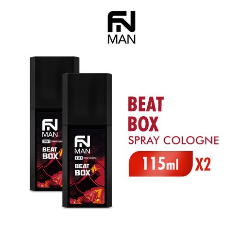 Promo FN Man Body Spray Cologne 2in1 Beatbox 115 ml x 2 pcs - - Wings ...