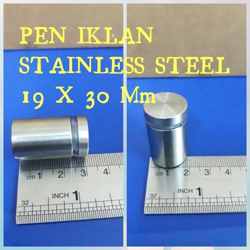Jual Pen Iklan 19 x 30 mm Komplit Sekrup + Fiser Baut Acrylic Akrilik ...
