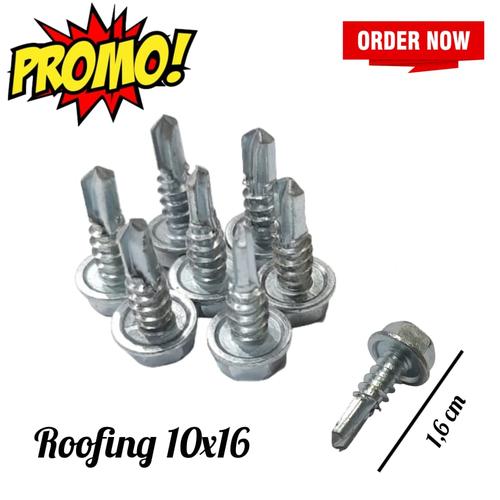 Jual Baut Skrup Sekrup Baja Ringan CNP Roofing Ruving Ruping 10 x 16 ...