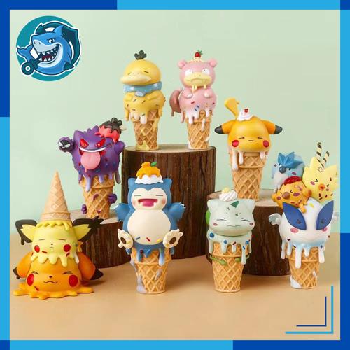 Jual Pokemon Action Figure Deli Melted Ice Cream Pikachu Snorlax Gengar ...