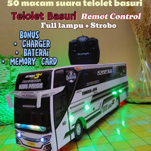 Jual bus TELOLET BASURI JUMBO Remot Control ful lampu Dan Strobo KIDS ...