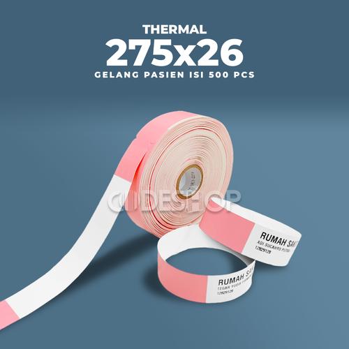 Jual Label Thermal Gelang Pasien 275x26 mm Stiker Printer Barcode Zebra TSC - Jakarta Pusat ...
