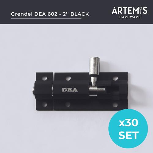 Jual [30 PCS] DEA Grendel Pintu (Door Bolt) 602 - 2’’ Black (Hitam ...