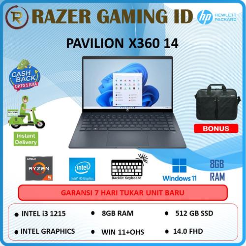 Jual HP Pavilion X360 14 Touch i3 1215 8GB 512GB W11+OHS 14.0FHD IPS ...