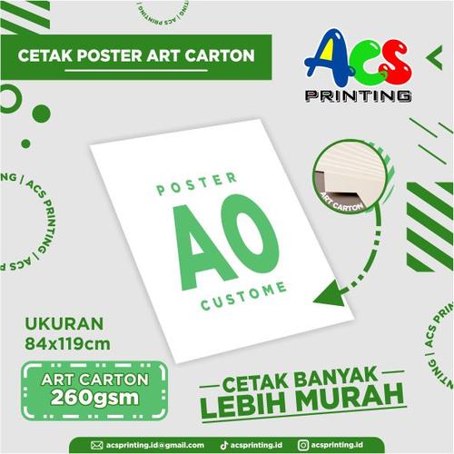 Jual CETAK POSTER CUSTOME - CETAK FLAYER CUSTOME - AC230gsm - A0 - Kota ...