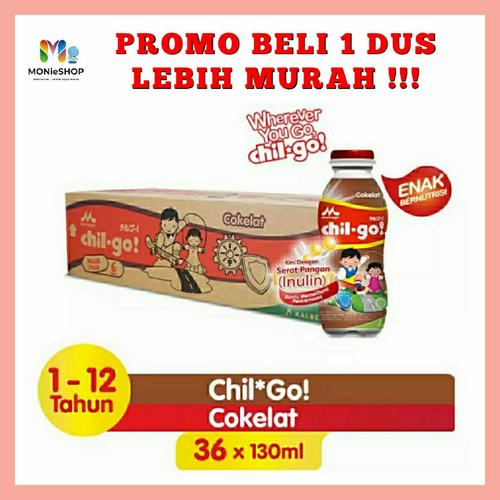 Jual Chilgo UHT liquid cair Susu Morinaga Chil go UHT karton 36 botol 130ml - Vanila, 1 karton ...